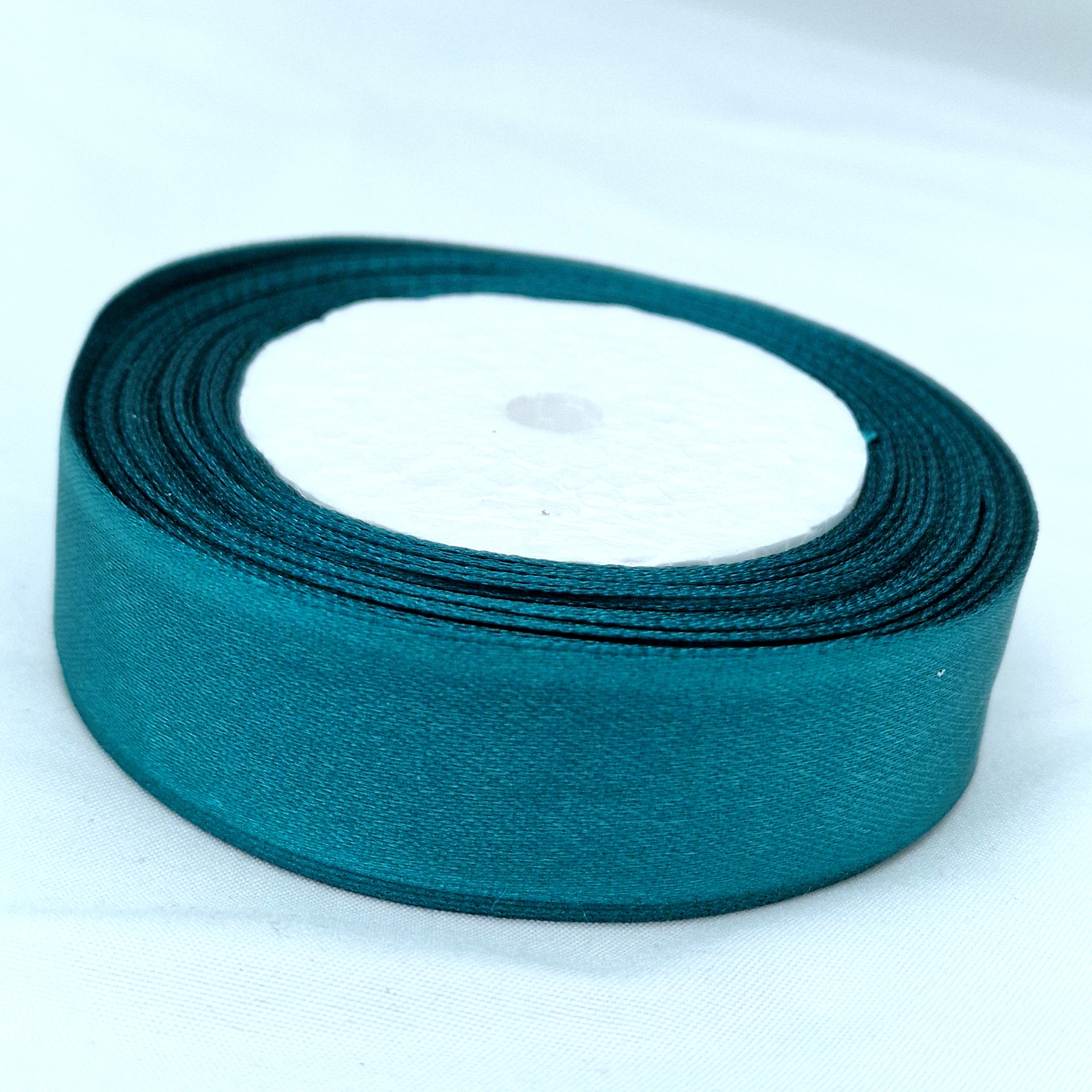Dark teal satin ribbon store